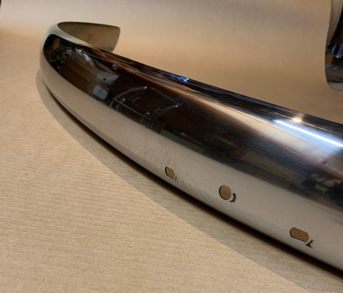 Euro Blade REAR Bumper STAINLESS STEEL, Beetle 1955-67 – Buzzbug VW Parts