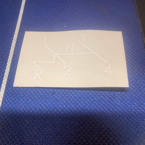 Shift Pattern Sticker, 4 Speed – Buzzbug VW Parts